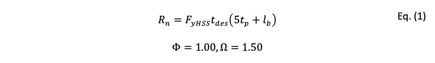 HSS Limit States in Cap Plate Connections | Steel Tube Institute
