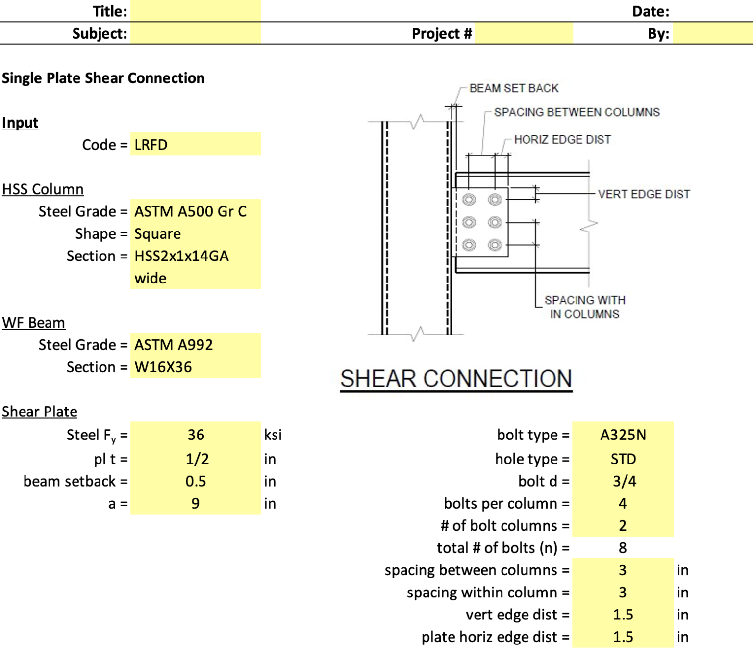 HSS Spreadsheet Design Aids | Steel Tube Institute