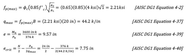 HSS Base Plate Design for Axial Compression and Bending Moment | Steel ...