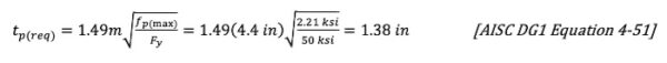 HSS Base Plate Design for Axial Compression and Bending Moment | Steel ...