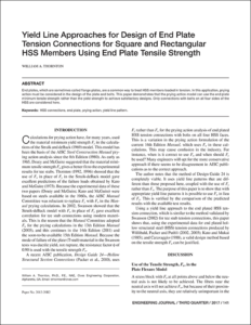 HSS Reference Guide No. 3: HSS Column/Chord Splice Connections | Steel ...